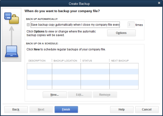 CREATE BACKUP OF THE QUICKBOOKS DESKTOP COMPANY FILE