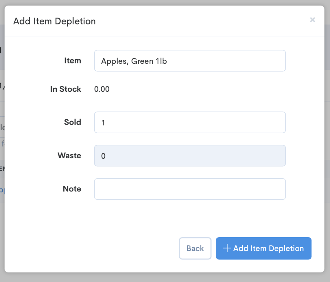 MANAGING WASTE (DEPLETIONS) IN CRAFTABLE