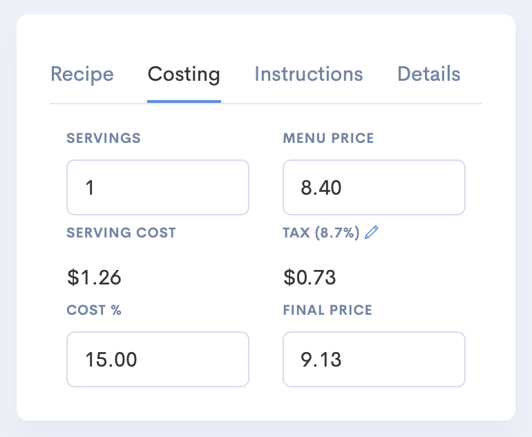 CREATING RECIPES AND SUBRECIPES