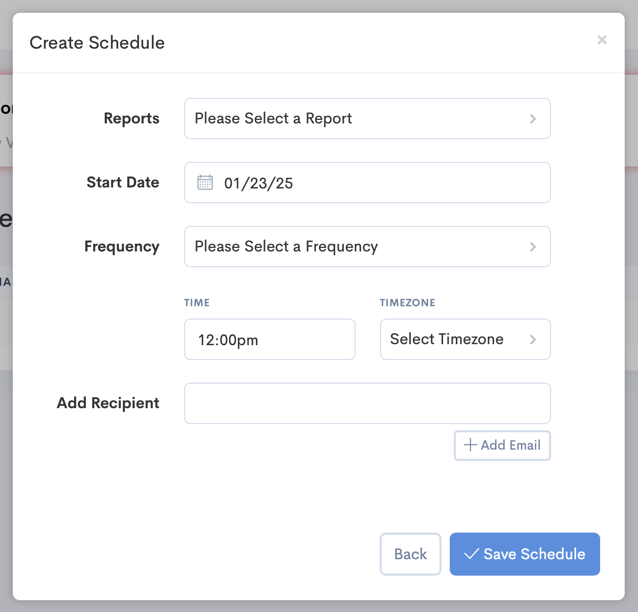 SCHEDULED REPORTS
