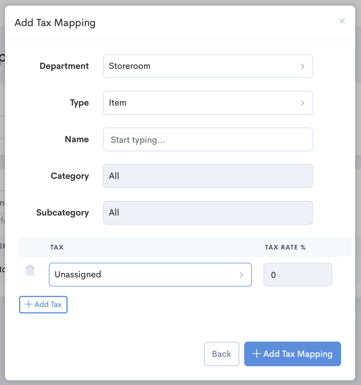 TAX MAPPINGS