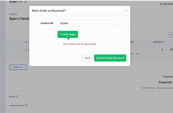 UPLOADING INVOICE IMAGES FOR ELECTRONIC INVOICING