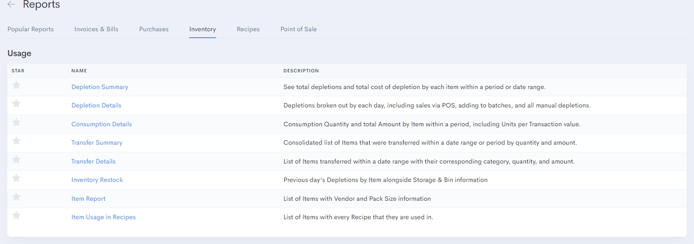DEPLETION DETAILS REPORT