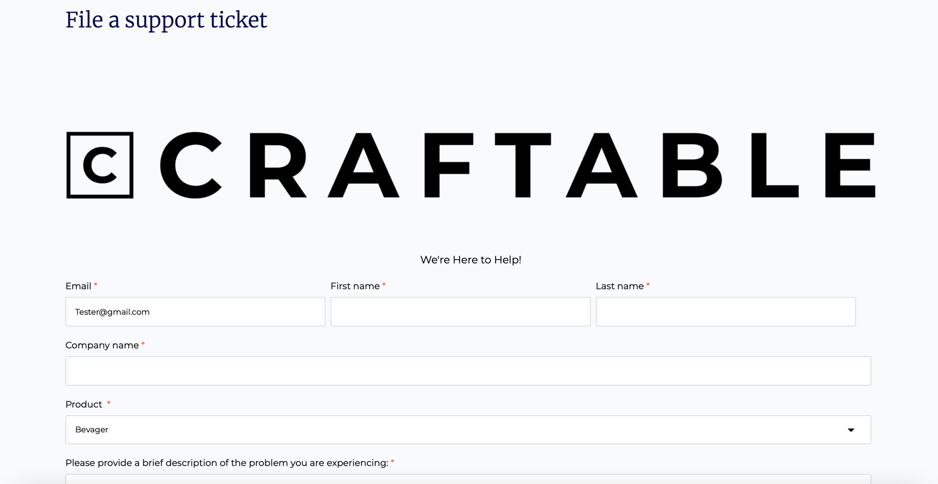 INTRODUCING CRAFTABLE'S NEW SUPPORT CENTER