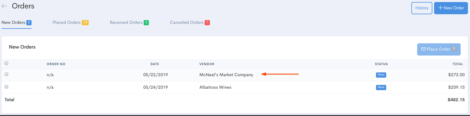 UPDATING AND PLACING ORDERS