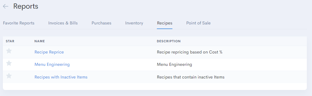 MENU ENGINEERING REPORT