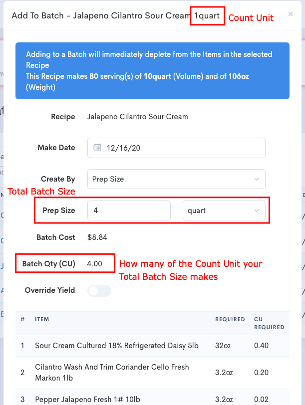 HOW TO ADD TO A BATCH