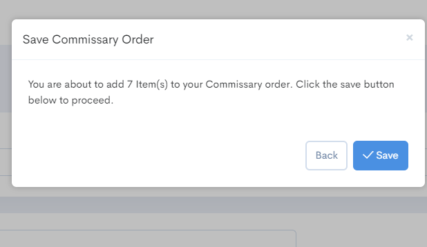 ORDERING FROM YOUR COMMISSARY
