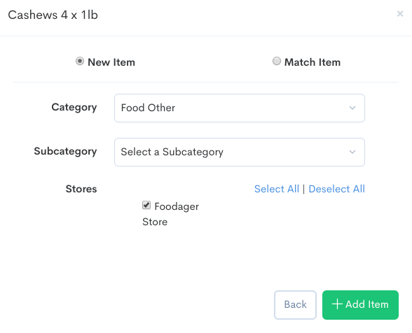MATCHING COMMISSARY PRICE LIST ITEMS OR BATCHES AT DIRECTOR