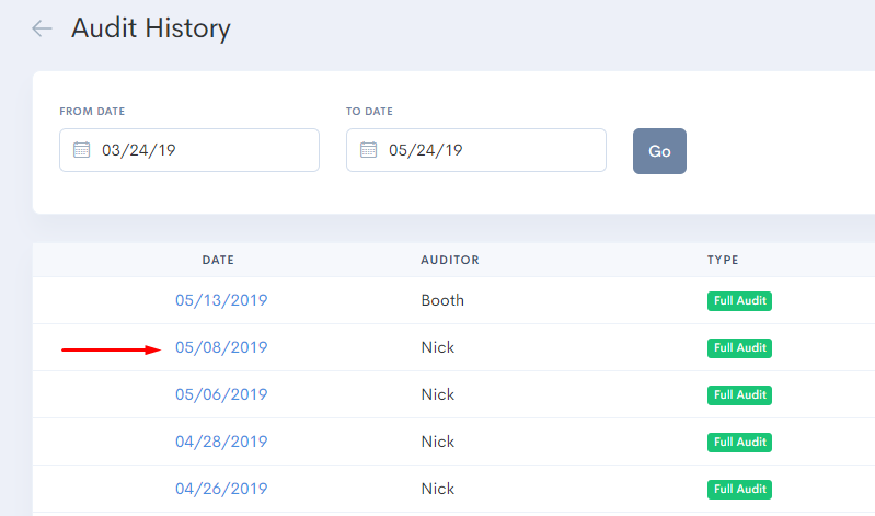UPDATING A CLOSED AUDIT