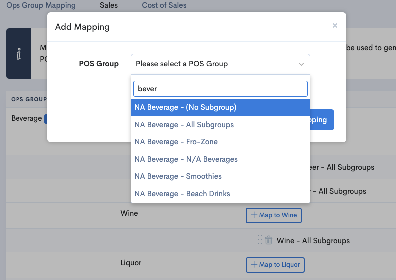 OPS GROUP MAPPINGS