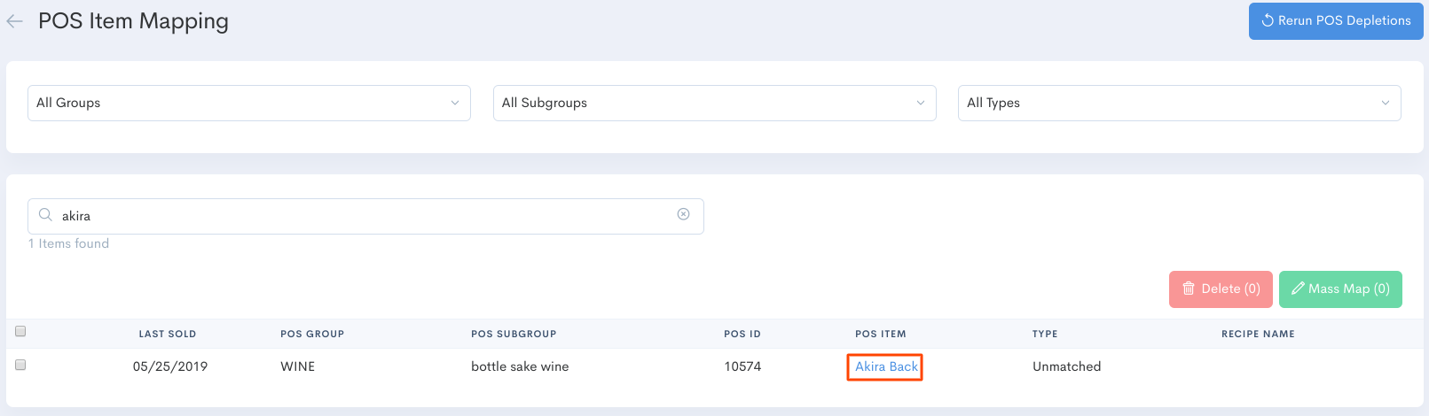 RERUNNING POS DEPLETIONS AFTER CLOSING AUDIT