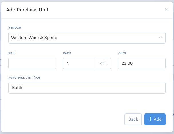 ADDING OR UPDATING PURCHASE UNITS / PACK SIZE