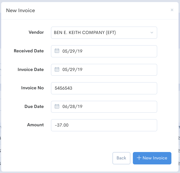 PROCESSING CREDIT AND ADJUSTING INVENTORY WHEN BILL SENT TO ACCOUNTING