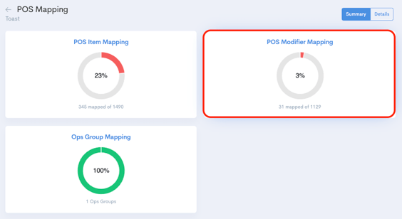 POS MODIFIER MAPPING