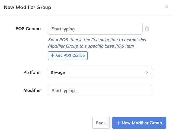 POS MODIFIER MAPPING
